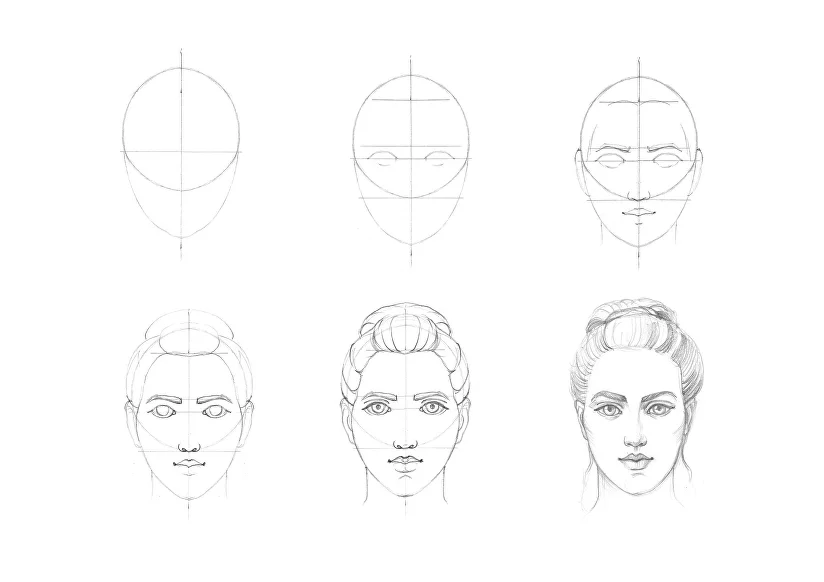 how to draw a face quickly
