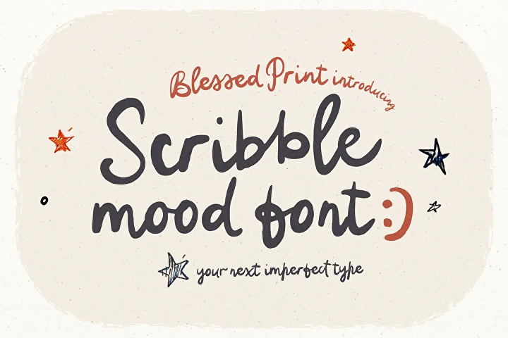 handwritten scribble typography