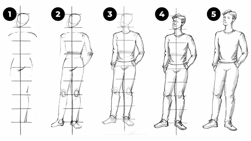 how to draw a human figure video